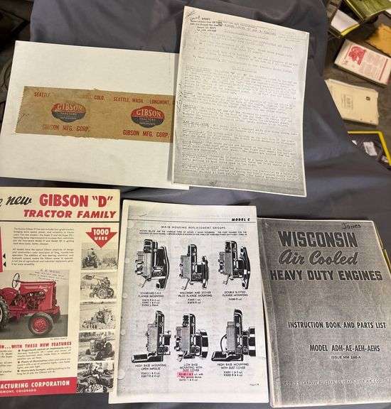 Gibson and Wisconsin Tractor and Engine Manuals and Ephemera - Metzger ...