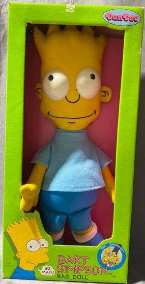 1990 Bart Simpson Rag Doll by Dakin in Original Packaging - Metzger ...