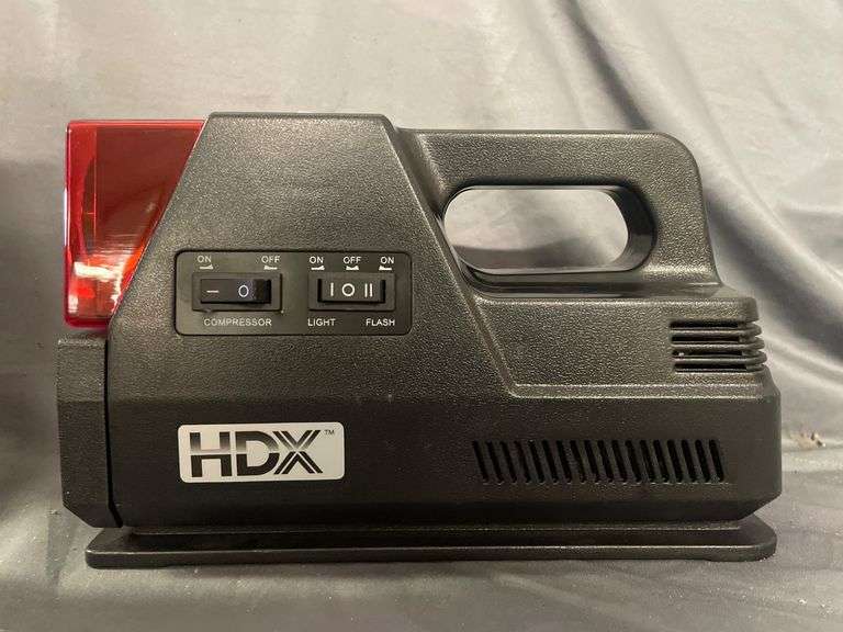 HDX Multi-Function 12V Air Inflator with Built-In Gauge and Light ...