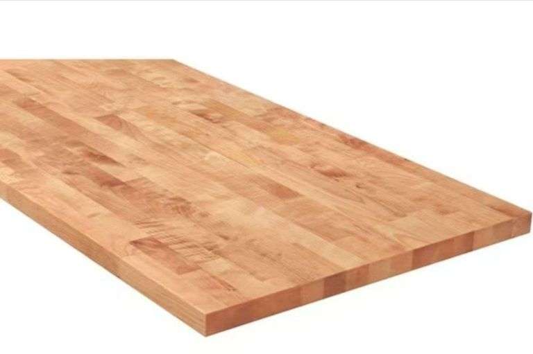 HARDWOOD REFLECTIONS 4 ft. L x 25 in. D Unfinished Birch Solid Wood ...