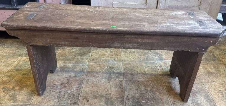 Primitive Bucket Bench Brown Bench with Arched Side Supports, 36x12x15 ...