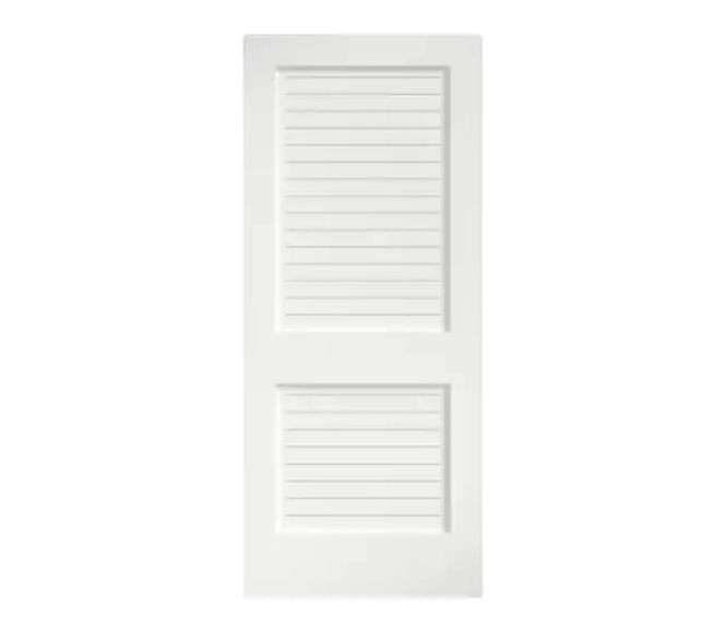 eightdoors brand 32 in. x 80 in. x 1-3/8 in. White Finished Flat Louver ...