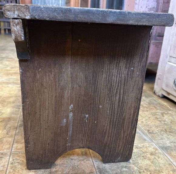 Primitive Bucket Bench Brown Bench with Arched Side Supports, 36x12x15 ...