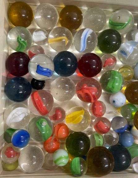 Glass Marbles in Various Colors and Patterns - Metzger Property ...