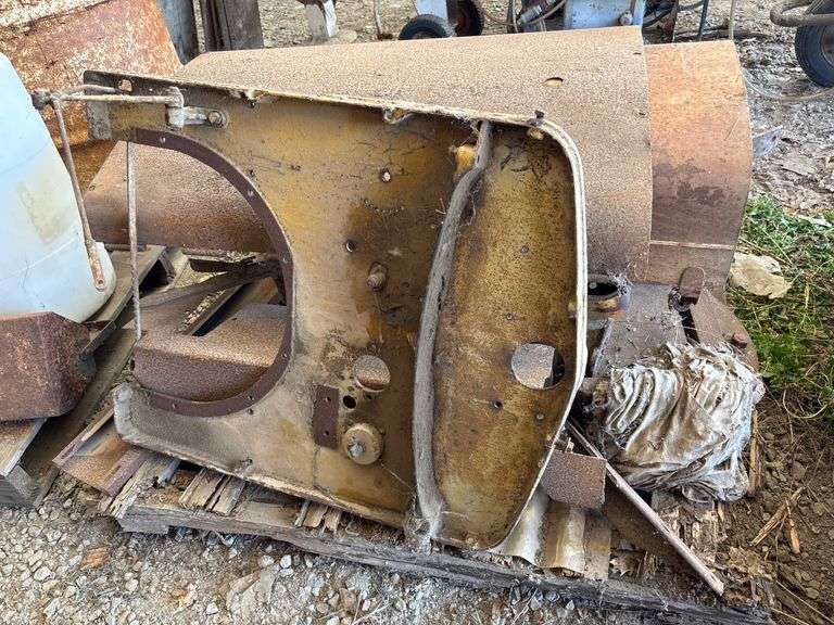 Metal Industrial Machine Panel with Rust Patina and Wiring - Metzger ...