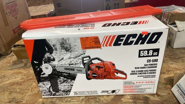 ECHO 24 in. 59.8 cc Gas 2-Stroke Rear Handle Timber Wolf Chainsaw ...