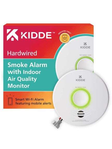 KIDDE - Smart Hardwired Wi-Fi Enabled Smoke Detector and Indoor Air ...