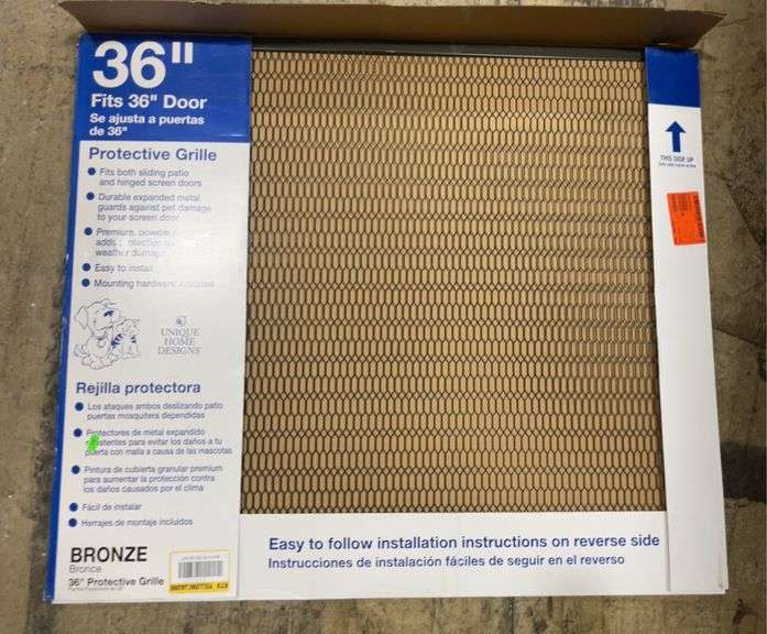 Unique Home Designs 36 in. x 30 in. Bronze Steel Pet Grille Other Door ...