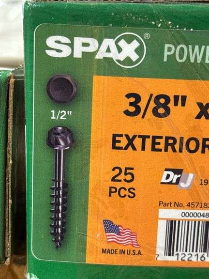 SPAX 3/8” x 5” Exterior Screws (25pc) & SPAX Multi Material Wafer Head ...