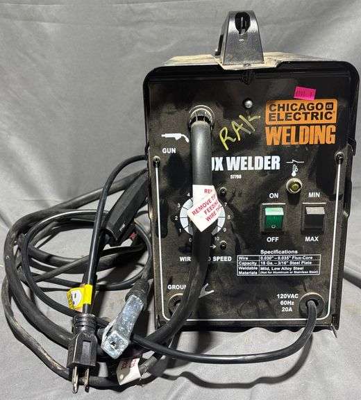 Chicago Electric Welding Flux Core Arc Welder 120VAC - Metzger Property ...