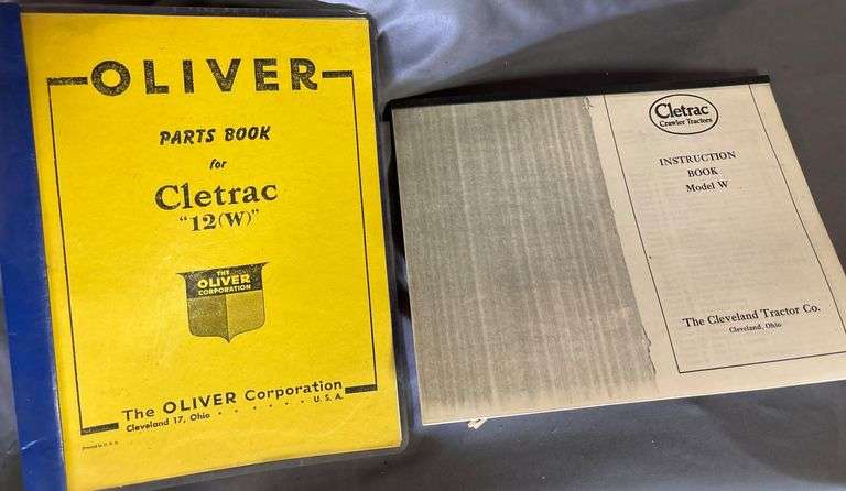 Oliver Corporation Parts and Instruction Books for Cletrac Model 12(W ...