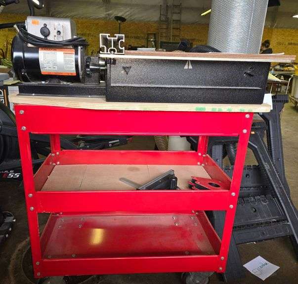 Sand-Flee Drum Sander with Baldor Motor on Mobile Red Cart - Metzger ...
