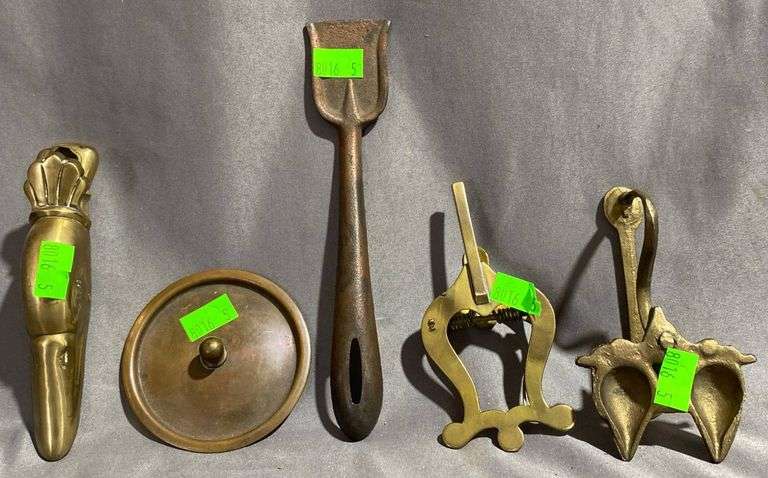 Five Brass and Metal Household Tools - Metzger Property Services, LLC