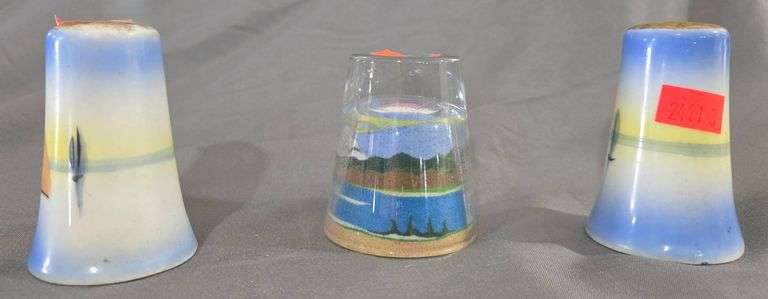 Hand-Painted Salt and Pepper Shakers with Glass Paperweight - Metzger ...