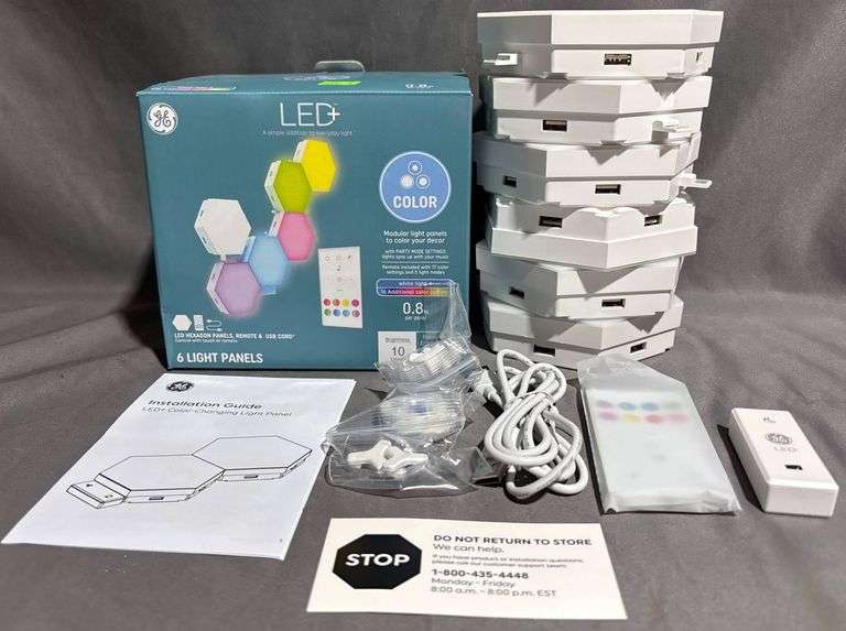 GE LED+ Color-Changing Light Panels with Remote and USB Cord - Metzger Property Services, LLC