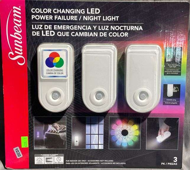Sunbeam Color-Changing LED Power Failure and Night Light Set - Metzger ...