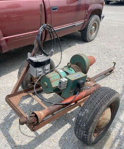 PTO Generator on Cart Trailer, Possibly 12,000 Watt, PTO Shaft & Cord ...