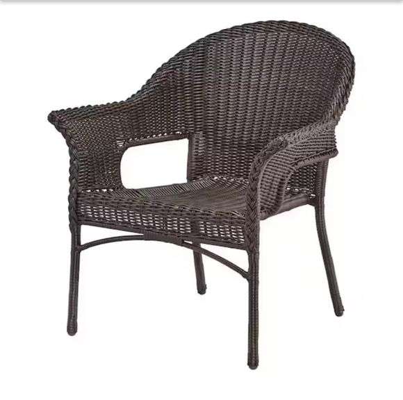 StyleWell Emerald View Brown Wicker Outdoor Stack Lounge Chair, some ...