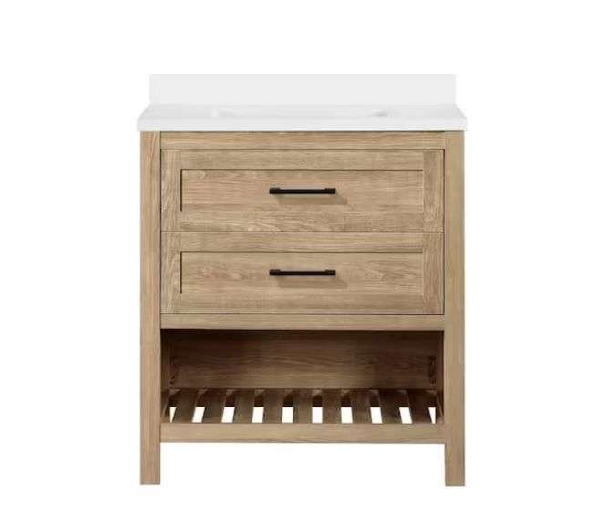 Home Decorators Collection Autumn 30 in. Single Sink Weathered Tan Bath ...