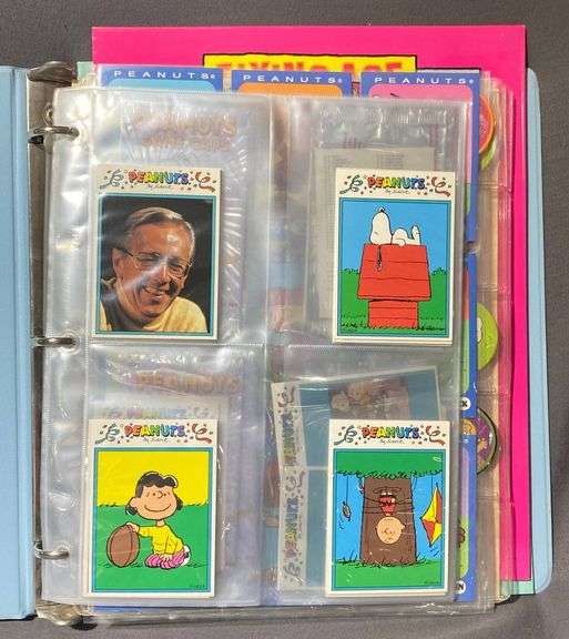 Peanuts-Themed Game Caps and Card Collection in Binder - Metzger ...