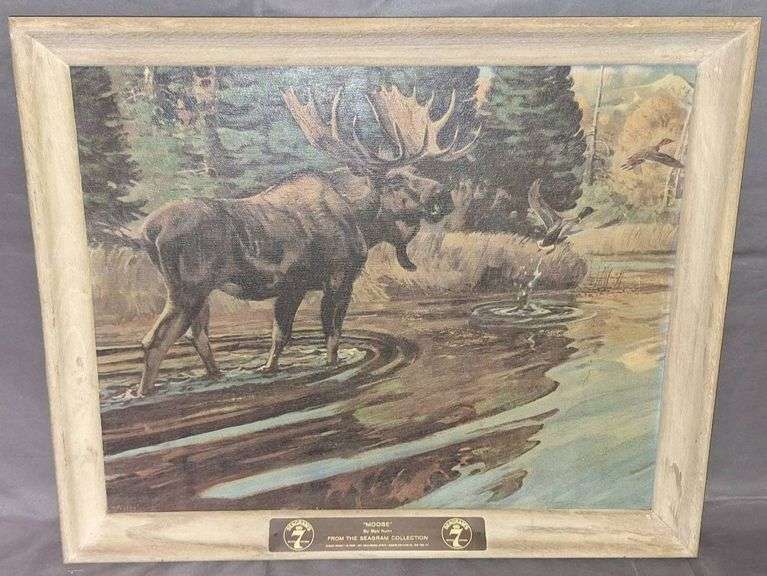“Moose” by Bob Kuhn on Canvas from the Seagram Collection - Metzger ...