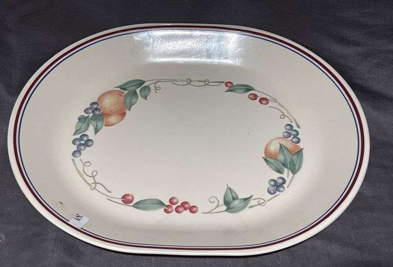 Corelle Dinnerware Set with Floral and Blue Border Designs - Metzger ...