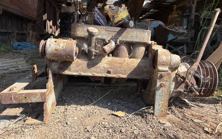 Rustic Metal Engine Block with Pulley System - Metzger Property ...