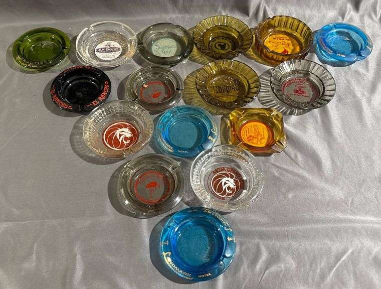Glass Ashtrays with Brand and Logo Designs, Including Landmark ...