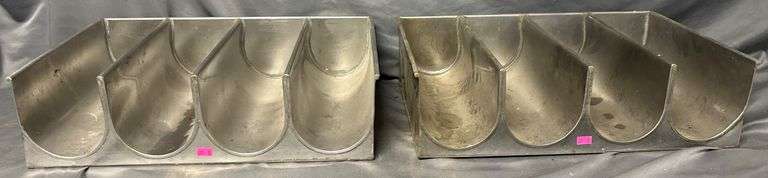 Two Metal Sorting Bins with Four Compartments Each - Metzger Property ...