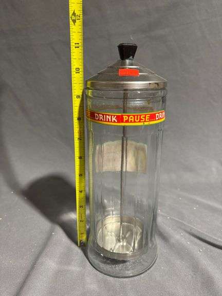 Coca-Cola Glass Mixer Jar with Metal Lid, 11.5” Tall - Metzger Property ...