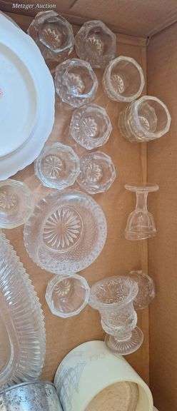 Clear Glass and Porcelain Tableware - Metzger Property Services, LLC
