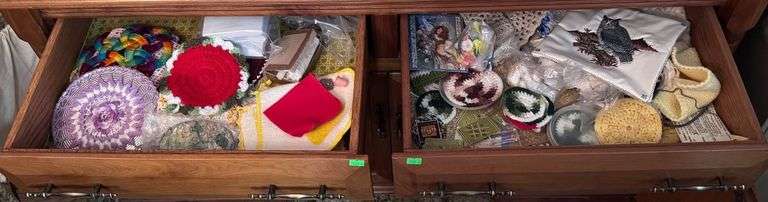 Crocheted and Embroidered Textiles With Miscellaneous Craft Items ...