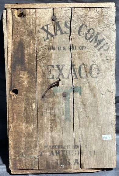 Reclaimed Texaco Crate Panel with Wire Hanger - Metzger Property ...