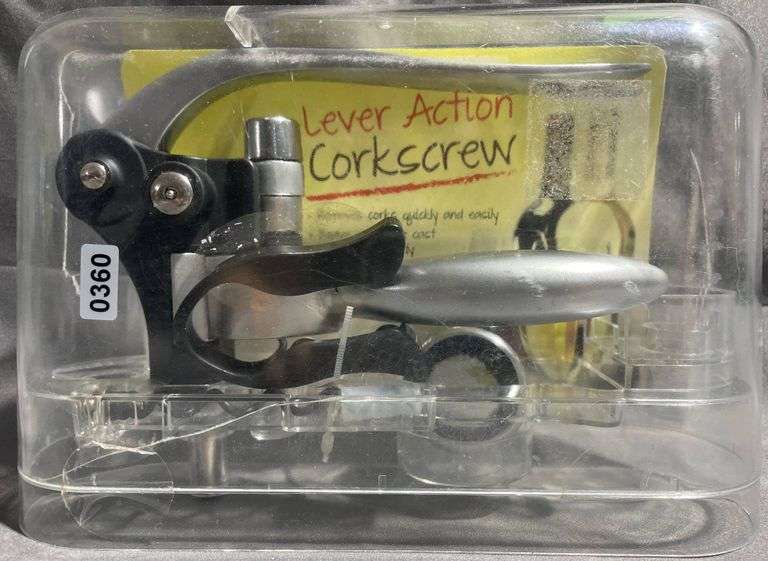 Lever Action Corkscrew Set with Accessories in Original Packaging ...