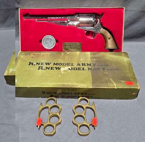 Non-Firing Model Gun Reproduction New Model Army .44 Cal & 2 Brass ...
