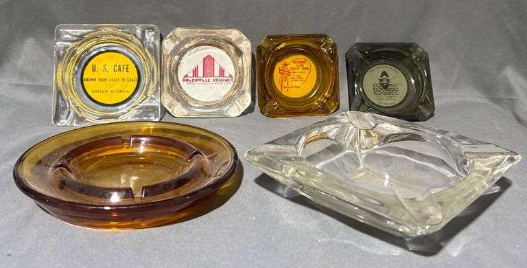 Glass Ashtrays Featuring Advertising Designs, including Boardwalk ...
