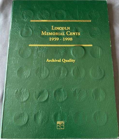 1959-1998 Lincoln Memorial Cent Collection Book (89 Coins) - Metzger ...