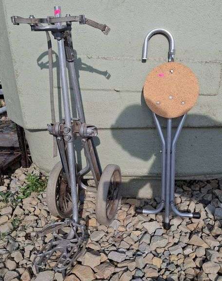 Metal Folding Stool and Two-Wheeled Tank Cart - Metzger Property ...