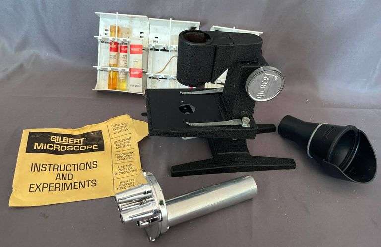 Gilbert Microscope with Accessories and Instruction Manual - Metzger ...