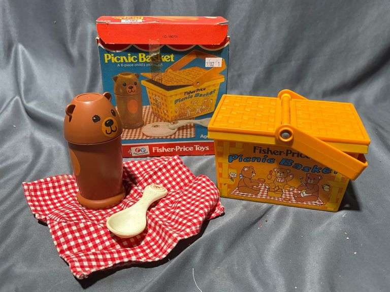Fisher-Price Picnic Basket Toy Set with Original Box - Metzger Property ...
