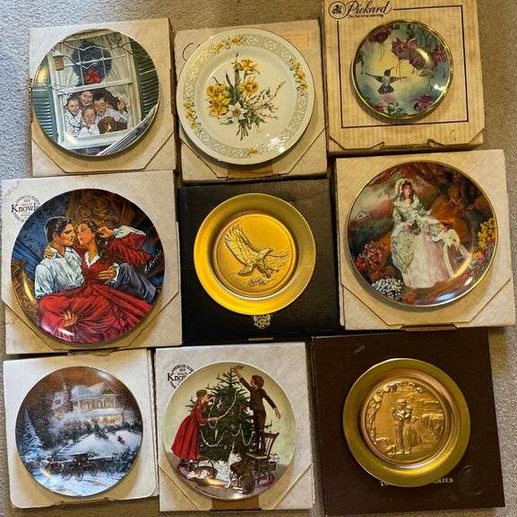 9- Porcelain Collector Plates With Original Boxes - Metzger Property ...