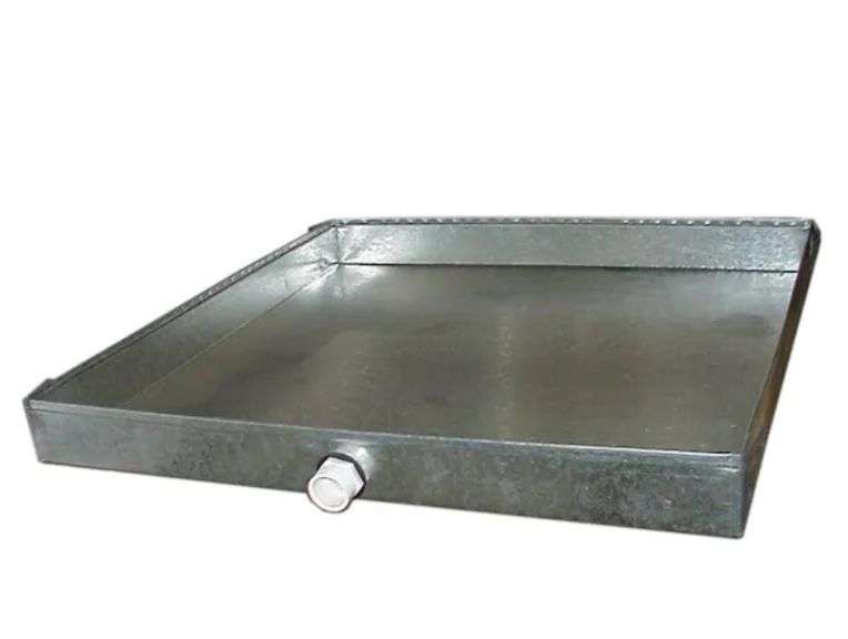 Master Flow 36 in. x 36 in. Drain Pan with PVC Connector - 26 Gauge ...