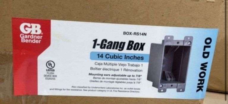 150-Gardner Bender 14 cu. in. 1-Gang Old Work Electrical Switch/Outlet ...
