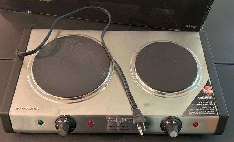 Waring Cast-Iron Double Burner with Stainless Steel Housing - Metzger ...