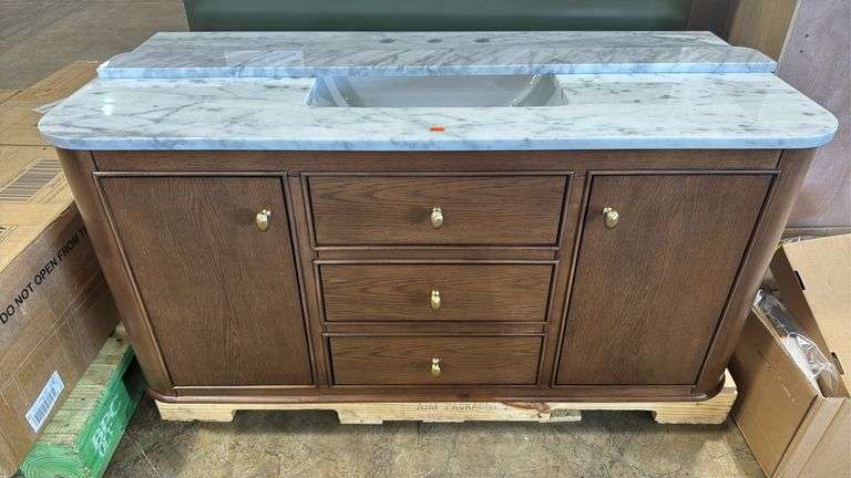 Home Decorators Collection Collette 48 in. Single Sink Cinnamon Oak ...