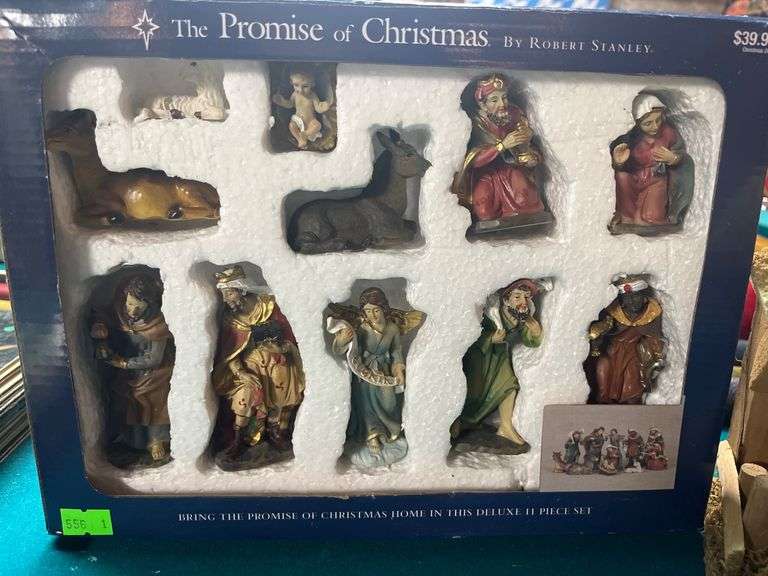 Nativity Figurines by Robert Stanley with Manger Display - Metzger ...
