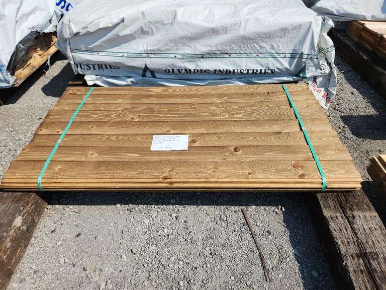 40-Resawn Ponderosa Pine Nickel gap Siding, Pre Stained Kodiak Brown 1 ...