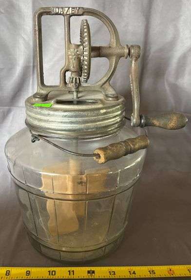 Dazey Hand-Crank Glass Butter Churn No. 84B - Metzger Property Services ...