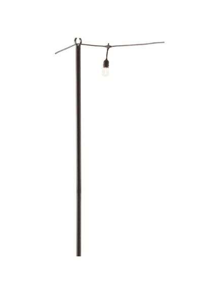 HAMPTON BAY - 9.8 ft. String Light Pole in Black (1-Pack - Metzger ...