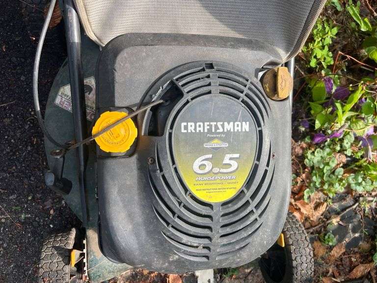 Craftsman 6.5 HP Gas-Powered Lawn Mower with Grass Catcher - Metzger ...